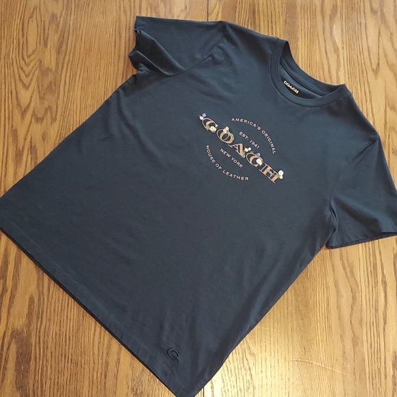Coach | Tops | Coach Womens Large Floral Embroidered Tshirt | Poshmark